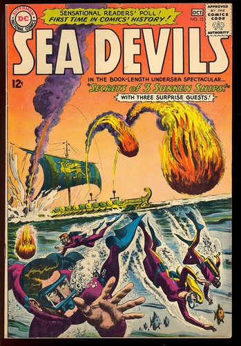 Sea Devils #13 Nice Silver Age Vintage DC Comic 1961 FN- | eBay