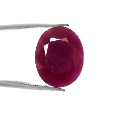 12x10 mm Certified Natural Ruby Oval Cut 6.95 CTS Untreated Loose ...