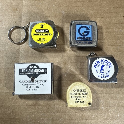 Mini Key Chain Tape Measure Compact Lot 5 Piece Set Stanley ...
