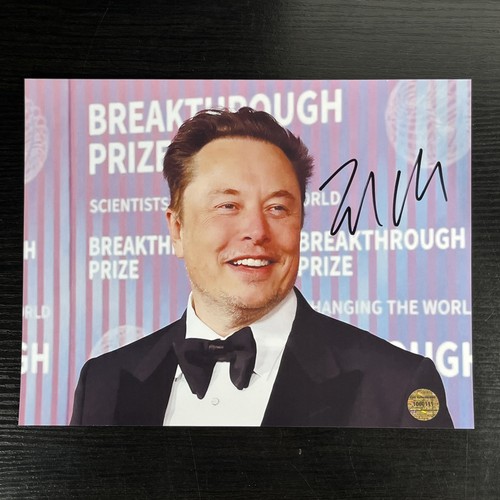 Elon Musk CEO Tesla Motors Autographed 8.5”x11” Photo Signed COA ...