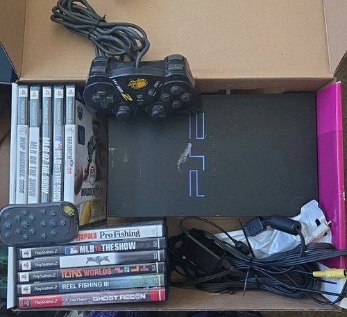 Sony PlayStation 2 FAT Console + 12 Games+ REMOTE SCPH-50001 -Tested | eBay