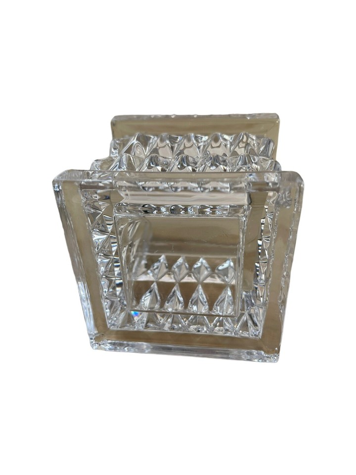 Waterford Marquis Paradox Square Crystal Votive Candle Holder Signed ...