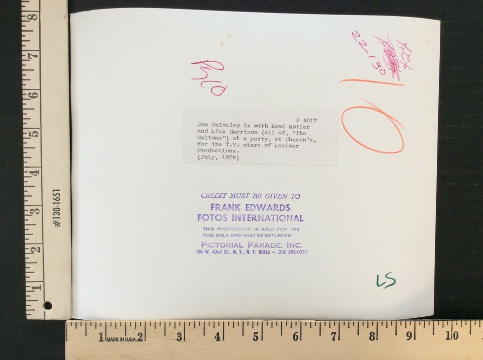 Rare Original VTG 1978 Jon Walmsley Lisa Harrison Kami Kotler Frank ...