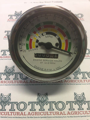 For FORDSON DEXTA,SUPER DEXTA REV CLOCK TACHO GAUGE ORIGINAL TYPE AC ...