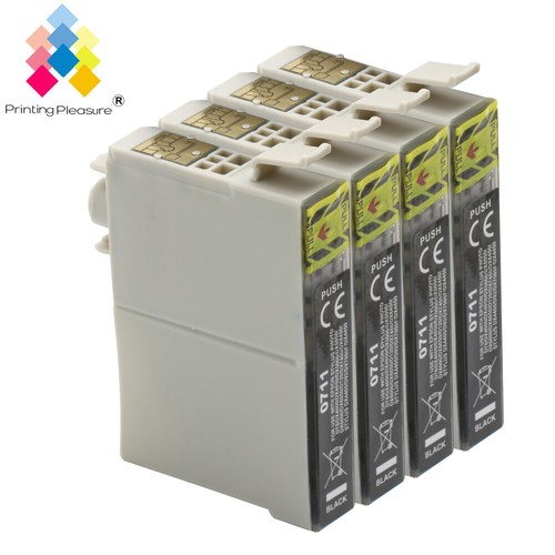 4 Black Ink Cartridges Non-oem For Epson dx5050 d5000 dx8450 dx4400 ...