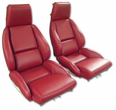 Corvette C4 "Leather-Like" Std Seat Covers W/O Perf Inserts - Red 1986 ...