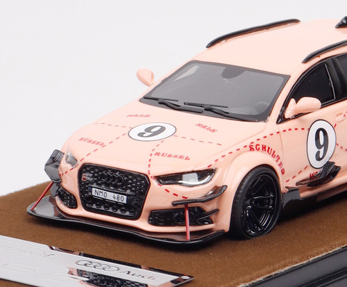 QD 1:64 Pink RS6 C7 DTM #9 Wagon Sports Model Diecast Resin Car | eBay
