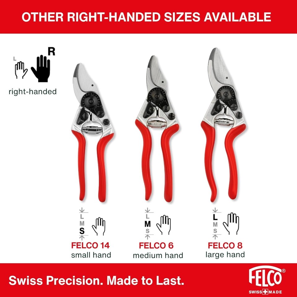 Felco F2 Pruning Shears 9.25" Swiss-Made Garden Clippers for ...