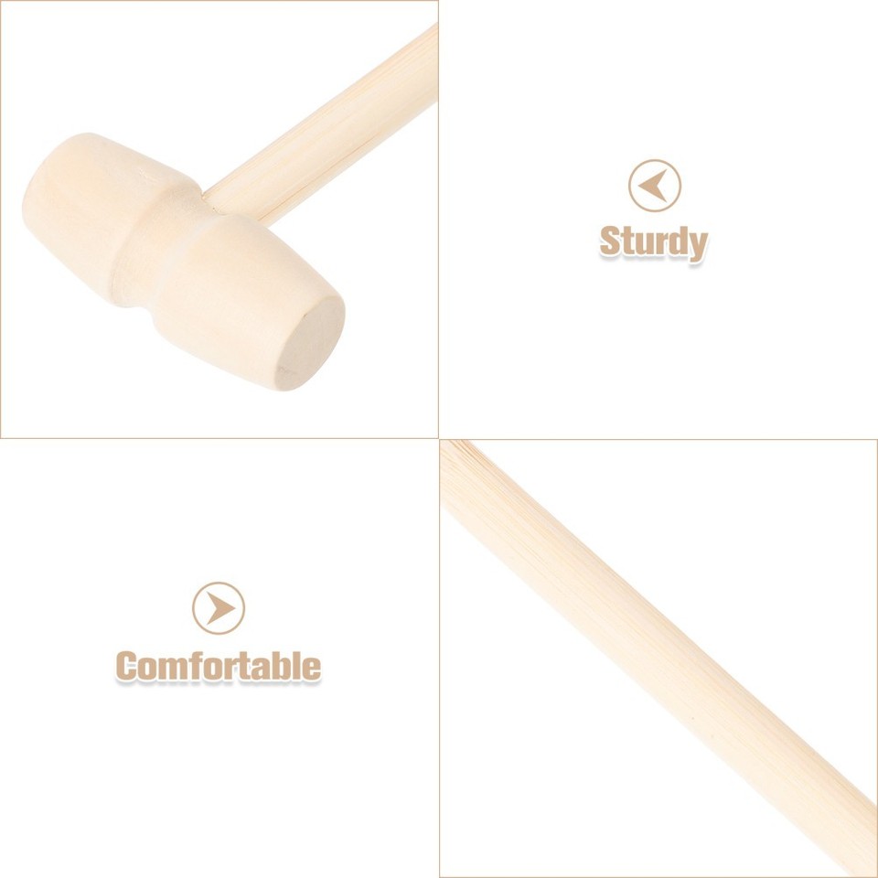 50 Pcs Small Mallet Wooden Mallets for Kids Mini Hammer Hammering ...