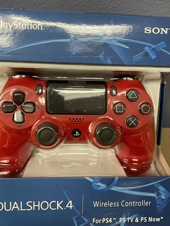 Sony PS4 Wireless Controller DualShock PlayStation 4 Magma Red ...