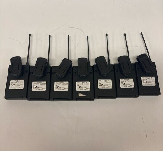 Lot of 7 Telex Safe-WT Band F UHF Wireless Beltpack Transmitter Tested ...
