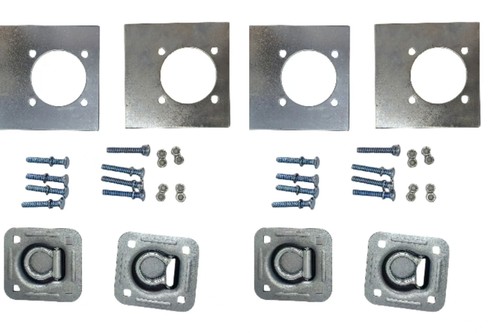 Cargo Trailer Anchor Tie Down D-Ring Flush with Hardware (4pk/Silver ...