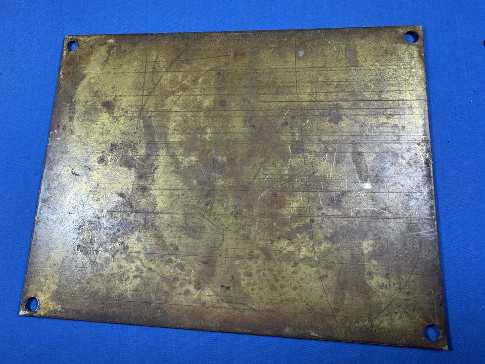 1951 Brass Equipment Badge, Plaque U.S. Army Corp of Engineers, Plow ...