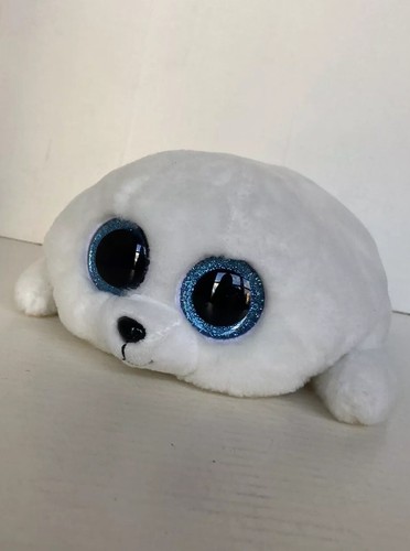 TY Icy Seal Pup Soft Toy Medium Beanie Boos 12” Plush Buddies Glitter ...
