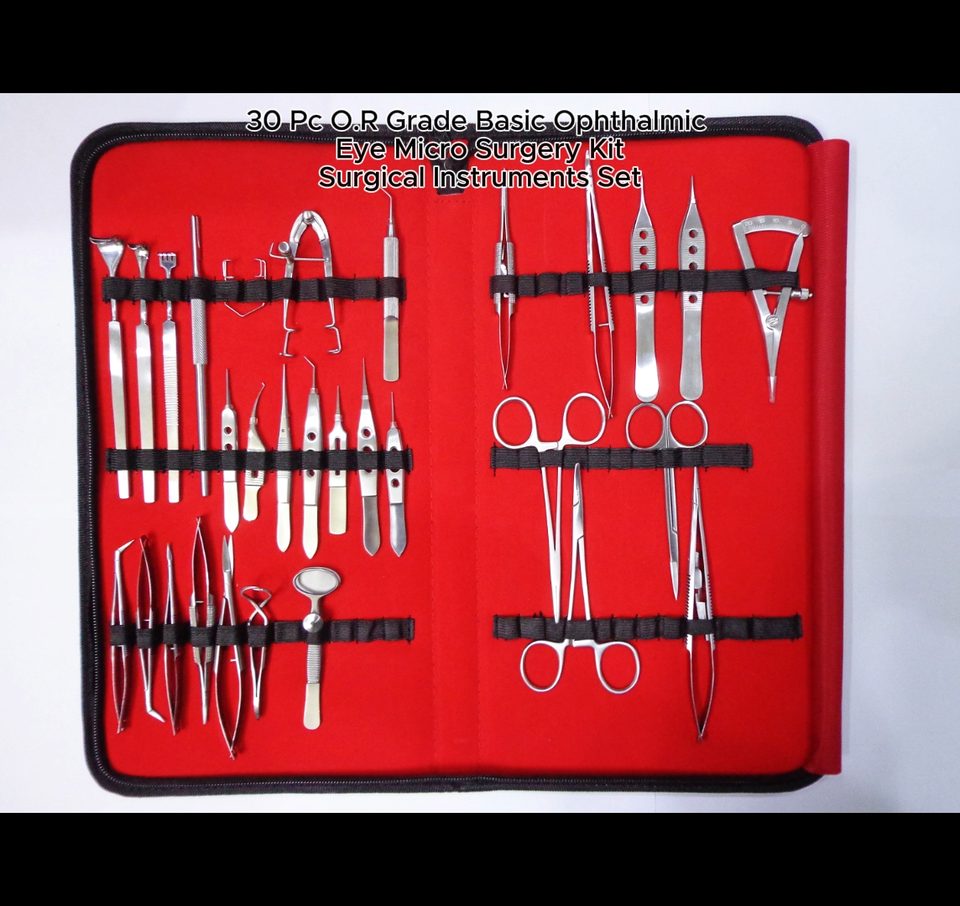 30 PCs Set O.R Grade Basic Ophthalmic Eye Micro Surgery Surgical ...