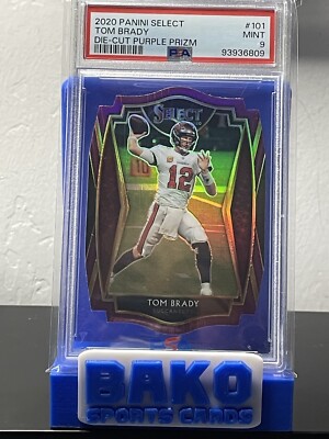 2020 SELECT DIE-CUT PURPLE PRIZM TOM BRADY #101 PSA 9 PATRIOTS BUCS | eBay