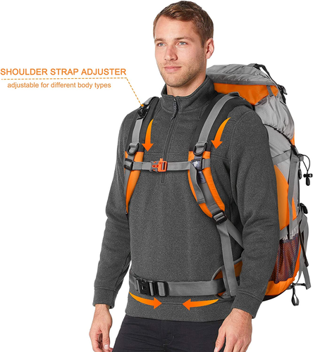 Loowoko 50L Hiking Backpack, Waterproof Camping Essentials Bag with ...