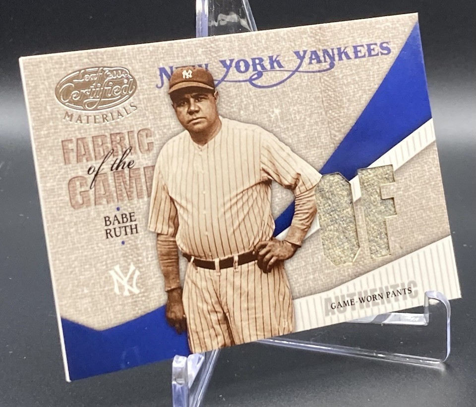 BABE RUTH 2004 DONRUSS GAME WORN JERSEY MATERIAL FABRIC PANTS ...