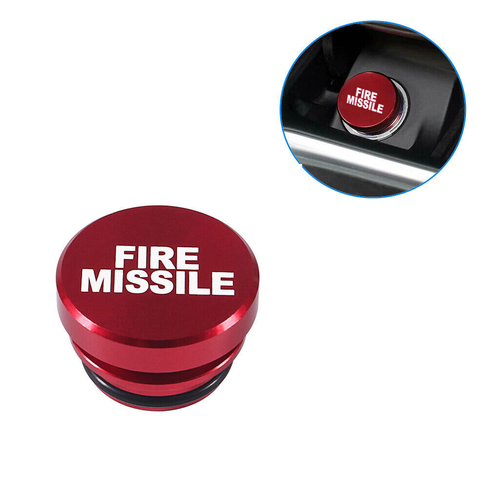 1Pc Red Fire Missile Button Car Cigarette Lighter Plug Cover ...