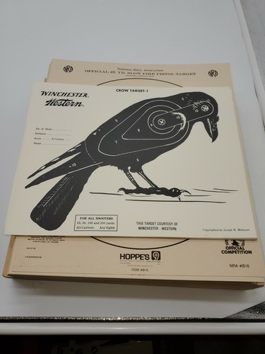 Vintage CROW No. 1 Winchester Western Rifle Paper Shooting Target All ...