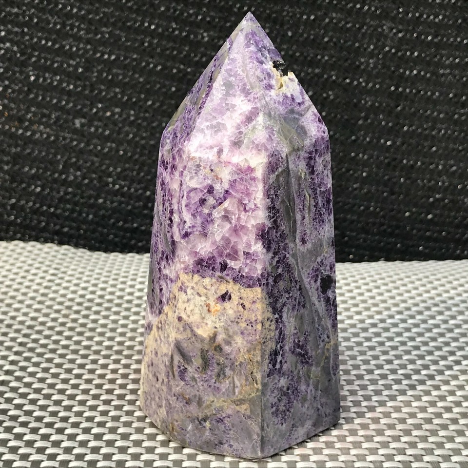 NATURAL PURPLE FLUORITE CRYSTAL COLUMN QUARTZ WAND POINT HEALING STONE ...
