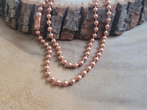 2 Pack Pure Copper 3mm Ball Chain Bracelet Arthritis Pain Relief ...