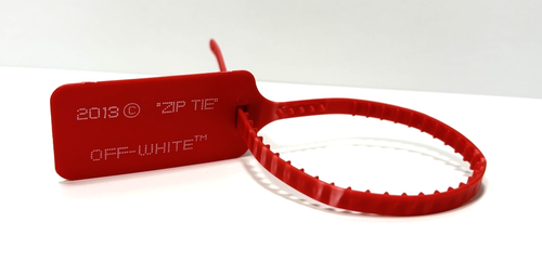 Off-White Red Zip Tie Tag 2013 Original Pre-Owned Streetwear Accessory ...