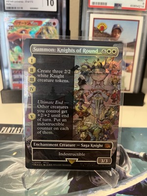 Foil Summon: Knights of Round (Borderless; MTG Commander: Final Fantasy ...