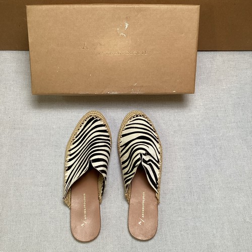 Womens Anthropology FL Anthro Zebra Slides Size 8 New With Box | eBay