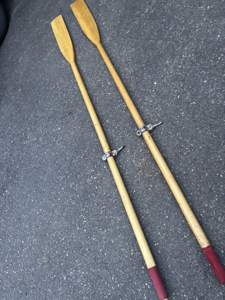 Feather Brand Wooden Boat Oars Paddles 83 X4 1/2 Inches Extra Cabin ...