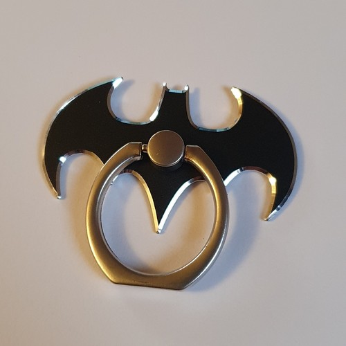 Batman Batarang Metallic Black Phone Finger Ring Holder - Stand Mount ...
