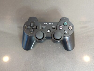 Genuine Official Sony PlayStation 3 PS3 Black DualShock Controller OEM ...