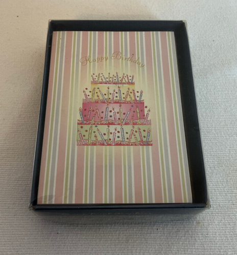 Happy Birthday Blank Note Cards & Envelopes 16 New Crown Point Graphics ...