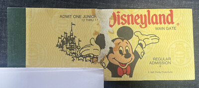 DISNEYLAND TICKET BOOK TICKETBOOK RARE COMPLETE UNUSED ADMISSION NEW 11 ...