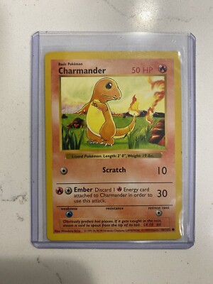 Shadowless Charmander 46/102 Base Set Rare Vintage 1999 Pokemon Card | eBay