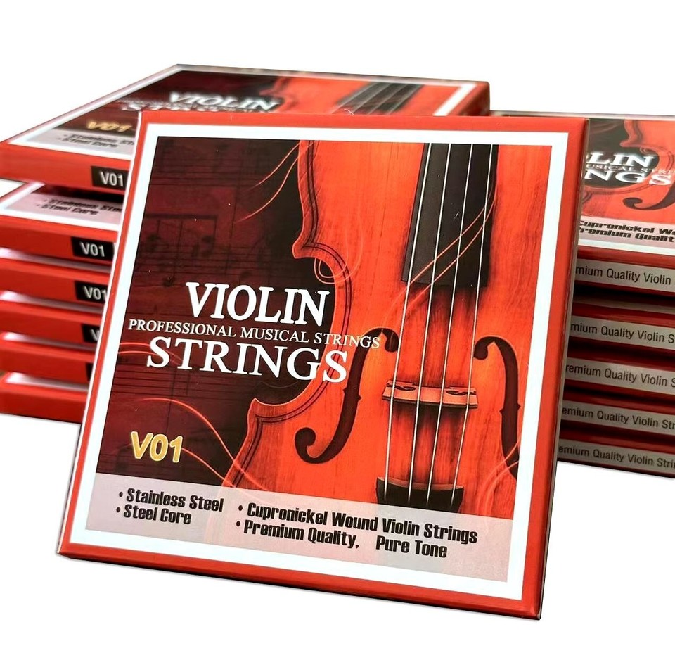 Violin String Set 4/4 Premium Steel Core Strings Warm Direct Tone USA ...