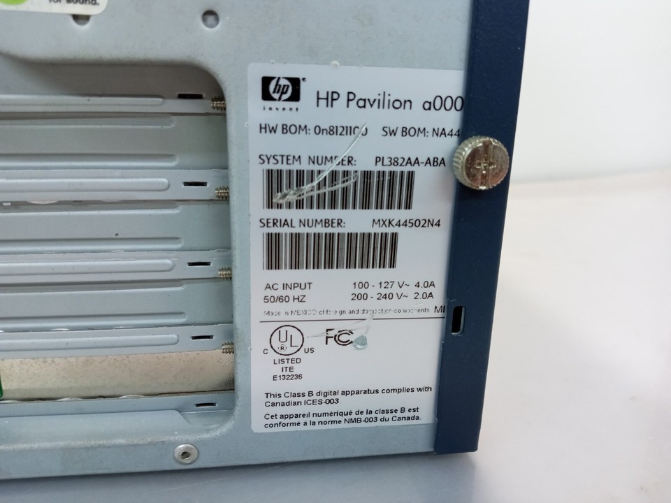 Vintage HP Pavilion a706n PC AMD Athlon 3000+2.1GHz 512MB 160GB CDRW ...