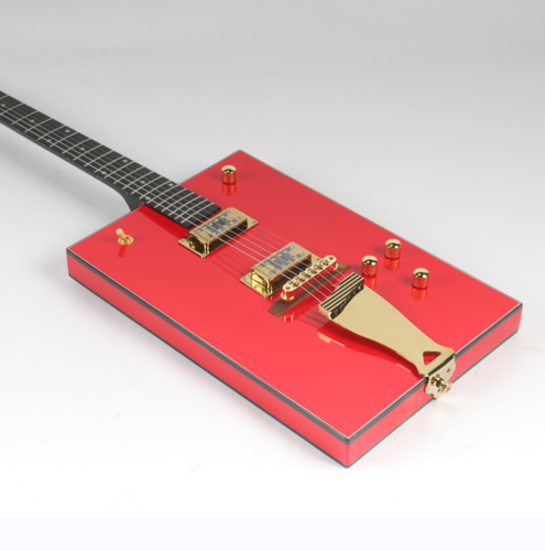 Custom Bo Diddley Electric Guitar Red Rectangle Mini Pickups Gold ...