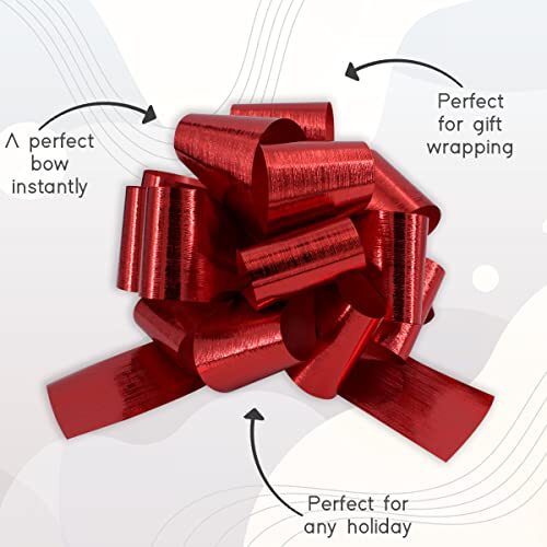 Insta Bows Red 8 Inch Big Gift Bow for Bike Or Toy Car Metallic Look ...