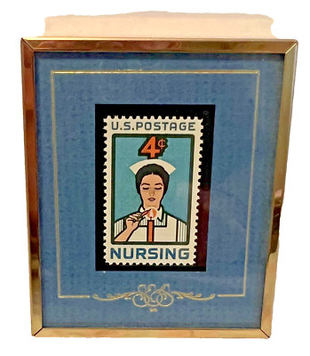 Stamps & Stories 1961 4¢ Nursing Stamp in Frame by USPS Postage Stamp ...