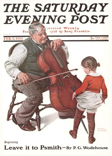 1923 FEB 3 Cello Balarina NORMAN ROCKWELL SATURDAY EVENING POST COVER ...