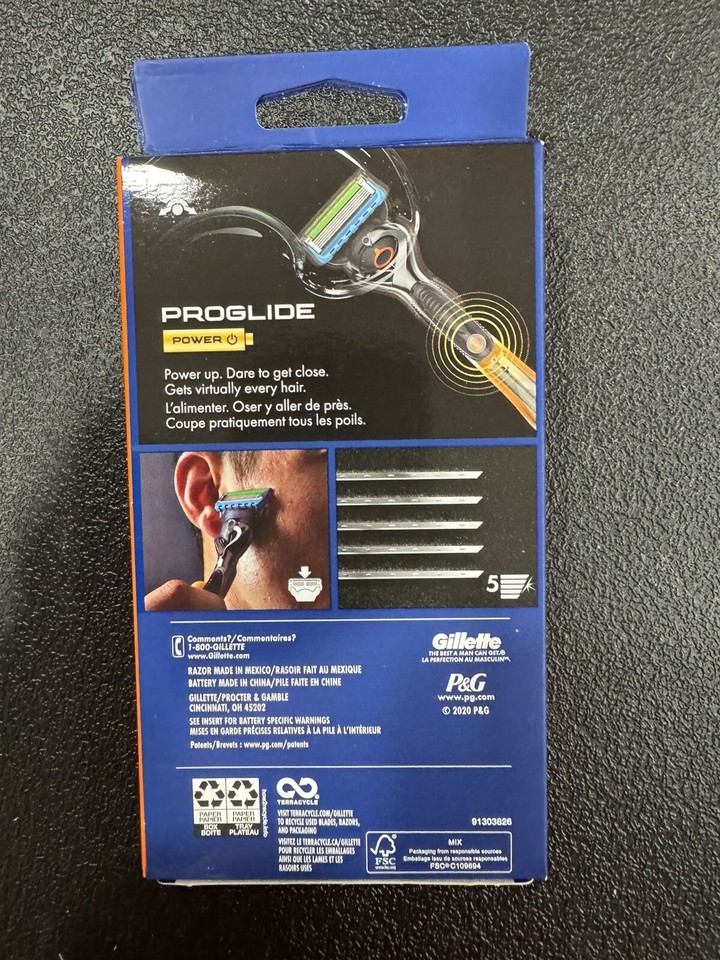 Gillette Proglide Power Razor With Razor, Cartridge, And Battery. New ...