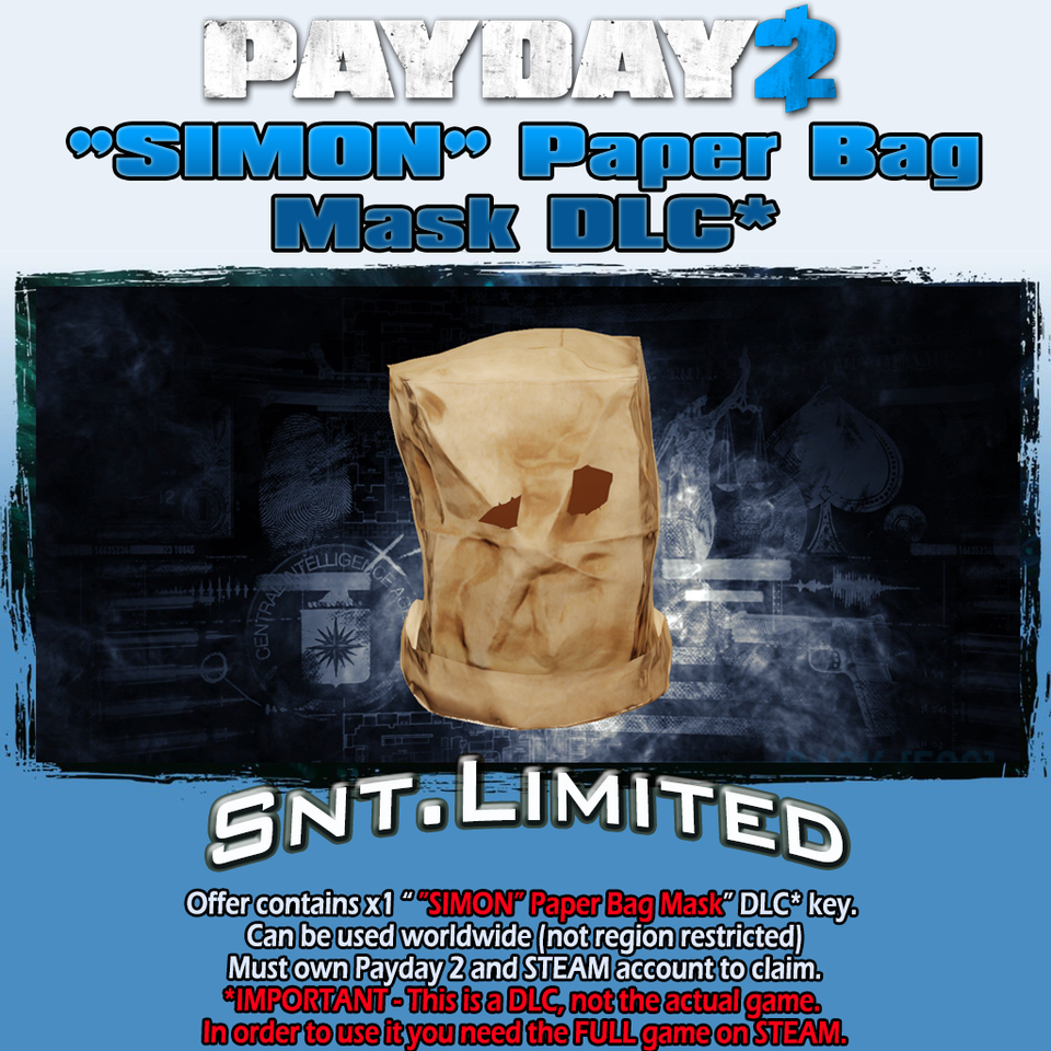 Payday 2 - Promotional Masks DLCs (STEAM) | eBay