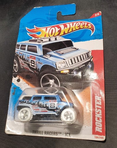 2011 Hot Wheels #194 Thrill Racers ICE 2/6 ROCKSTER Blue White Wheel ...
