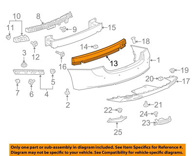 GM OEM 16-23 Malibu Rear Bumper Bumper Components-Absorber 84095274 | eBay