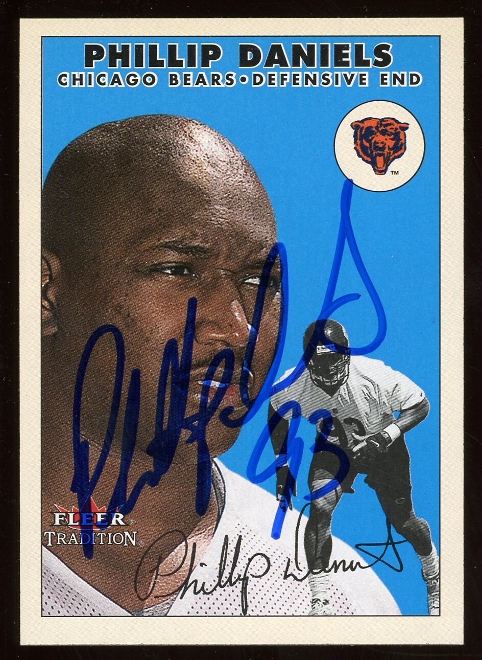 2000 Fleer PHILLIP DANIELS Signed Card autograph auto BEARS REDSKINS ...