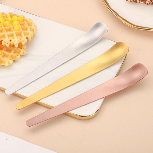 Stainless Steel Teaspoon Flat Spoon Mixer Stirring Spoon Home Decor ...