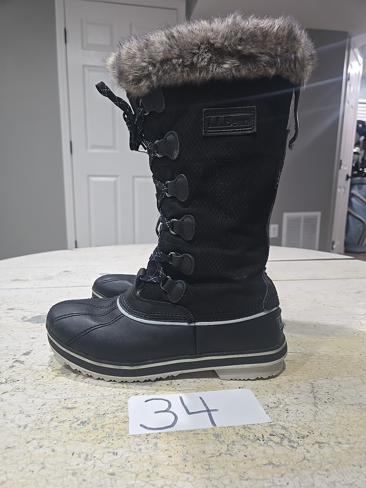 L.L.Bean Rangeley Insulated TEK 2.5 Pac Tall Boots Black Women's Size 9 ...