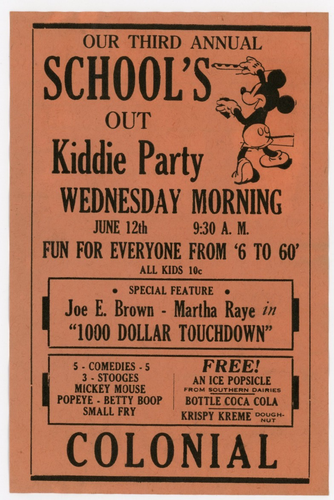 1930s 3 Stooges Mickey Mouse Betty Boop Movie Handbill Promo Flyer #8I ...