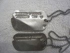 2 dog tags,chains,ORIGINAL WORLD WAR 2 DOG TAG William B Hoffer T44 VTG ...